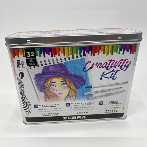 Zebra | Art | Zebra Mildliner Creativity Kit Marker Brush Pen ...